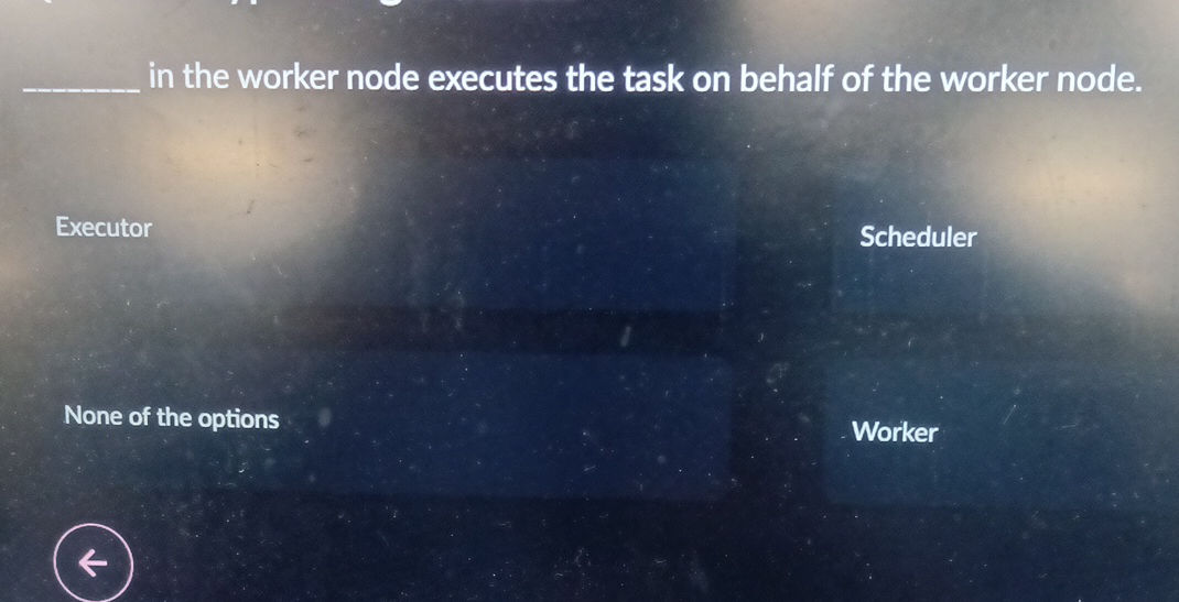 in the worker node executes the task | StudyX