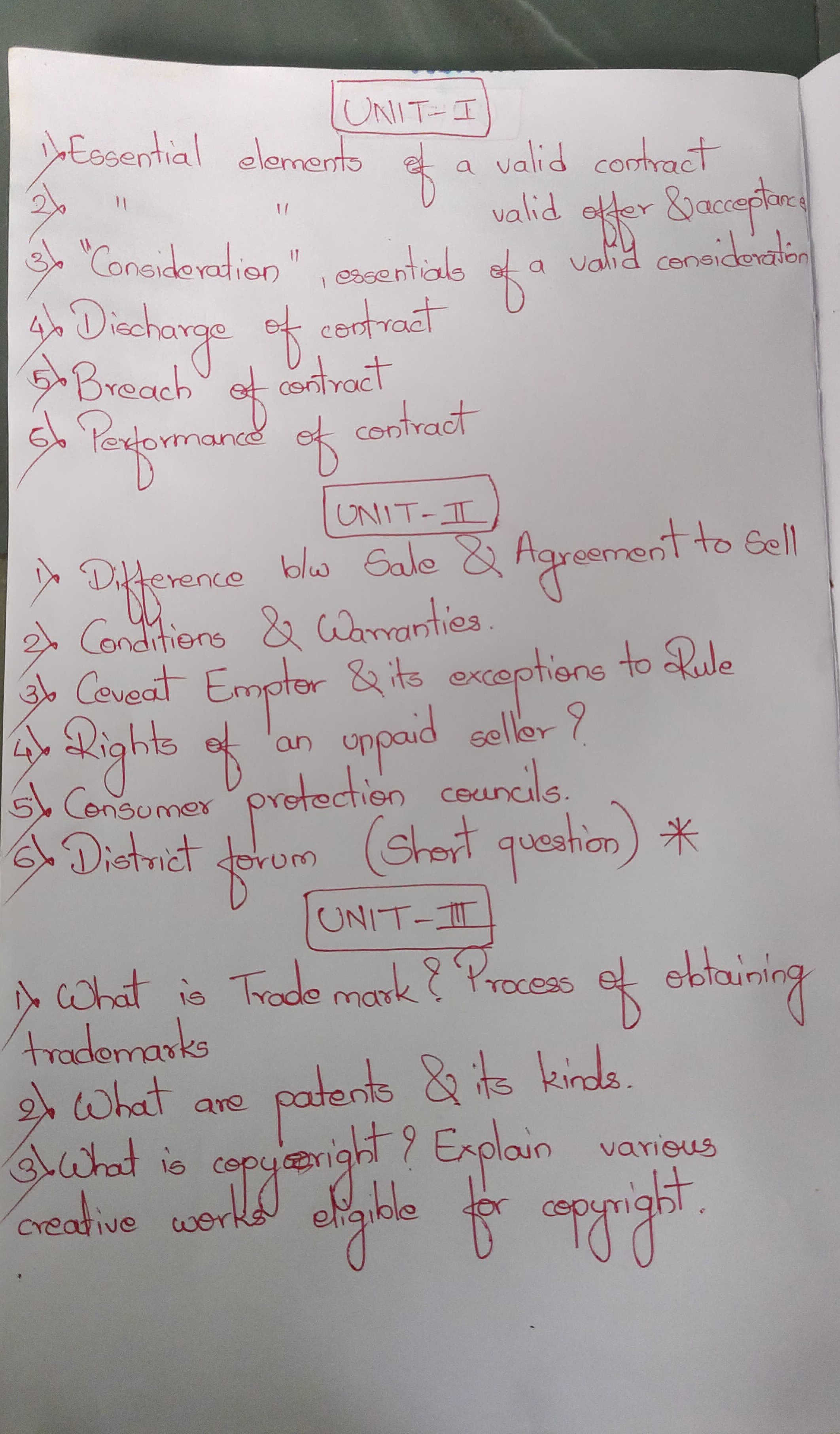UNIT-I 1) Essential elements of a valid | StudyX