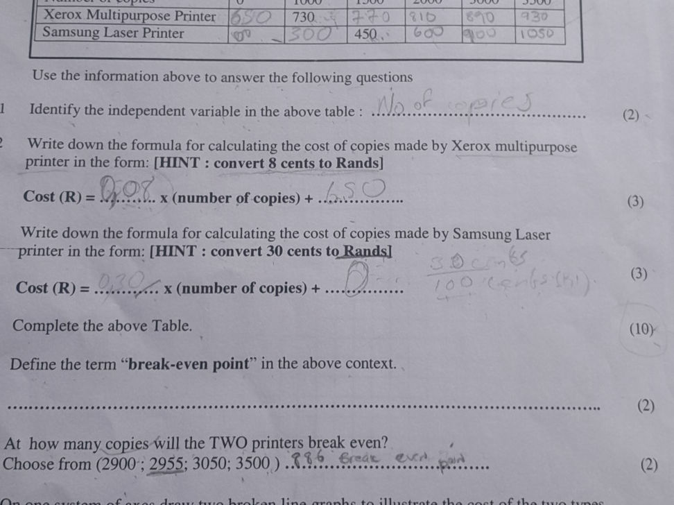 ```markdown | Number of copies | 0 | 1000 | StudyX