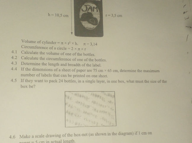 Volume of cylinder = $ r^2 h$. $ = 3.14$ | StudyX