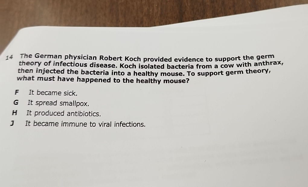 14 The German physician Robert Koch provided | StudyX