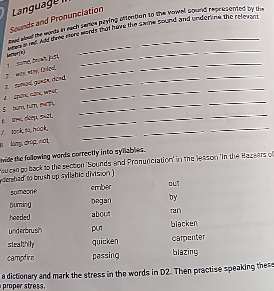 Sounds and Pronunciation Read aloud the | StudyX