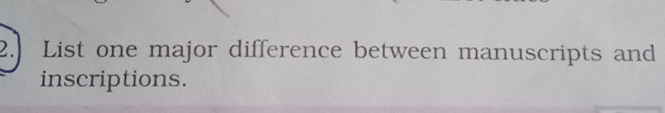 2. List one major difference between | StudyX
