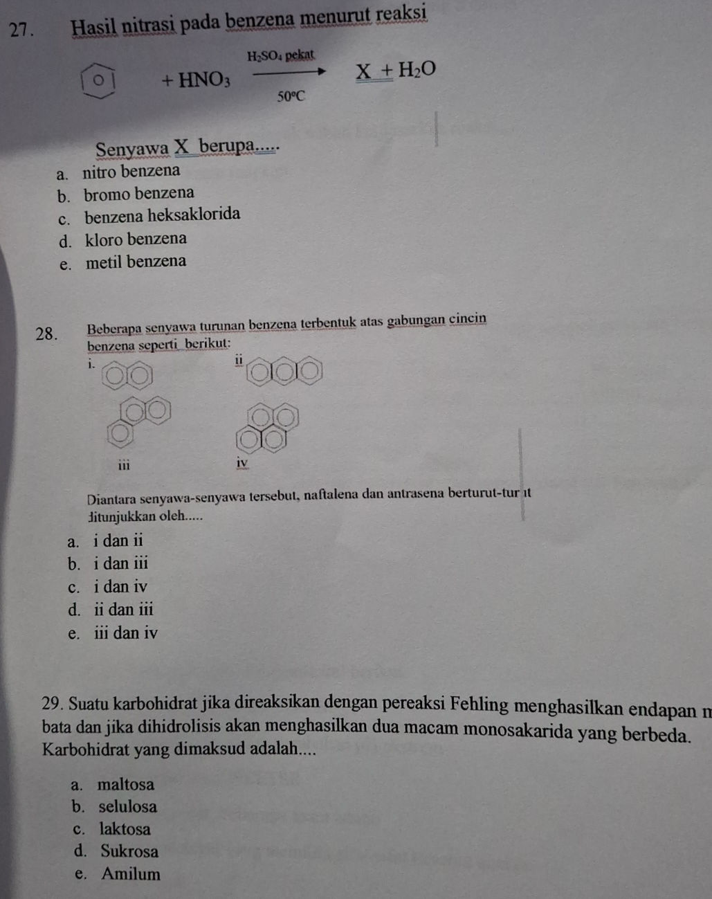 27. Hasil nitrasi pada benzena menurut | StudyX