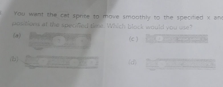 You want the cat sprite to move smoothly to | StudyX