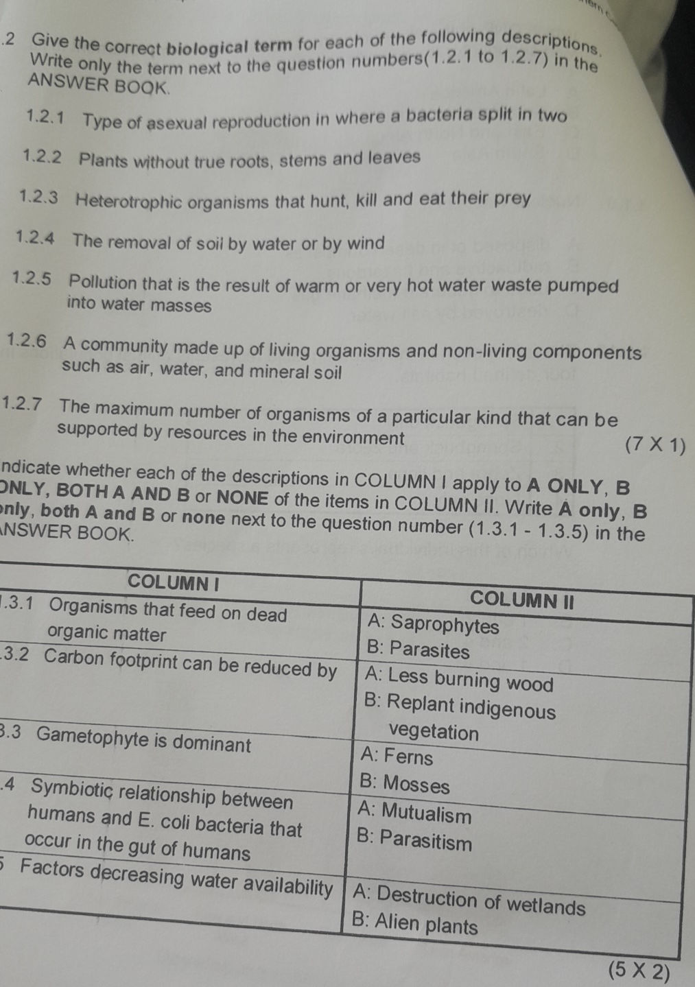 1.2.1 Type of asexual reproduction in where | StudyX