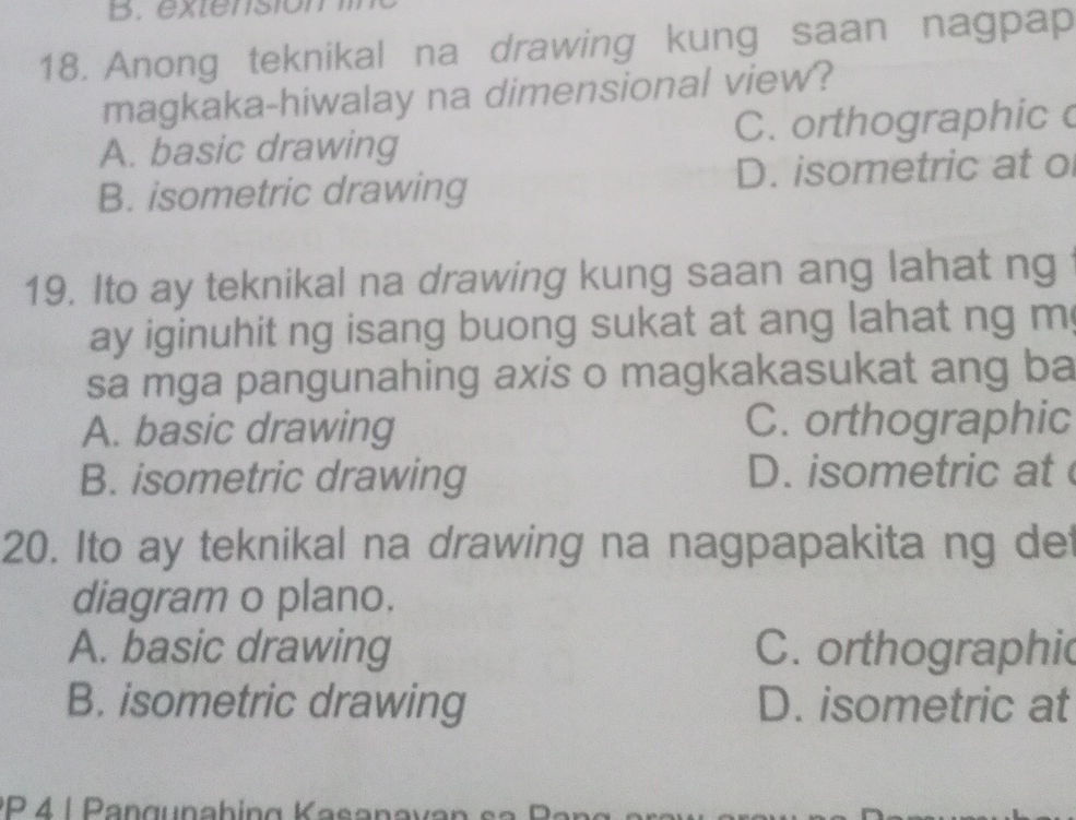 18. Anong teknikal na drawing kung saan | StudyX