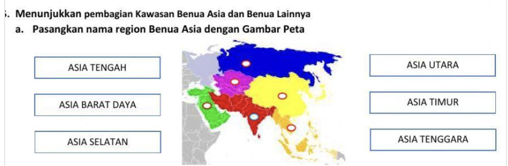 i. Menunjukkan pembagian Kawasan Benua Asia | StudyX