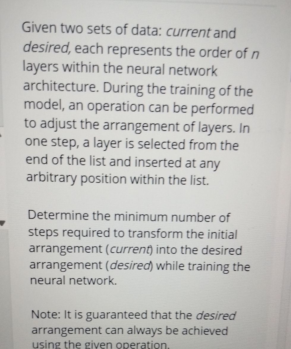 Given two sets of data: *current* and | StudyX