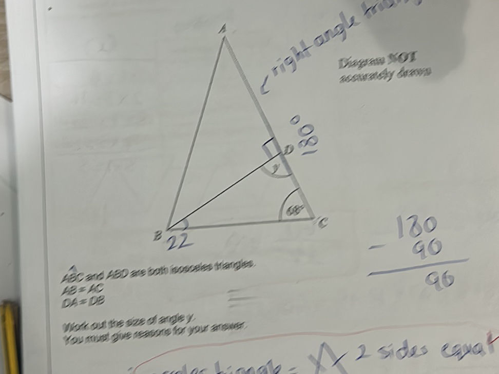 ABC and ABD are both isosceles triangles. AB | StudyX