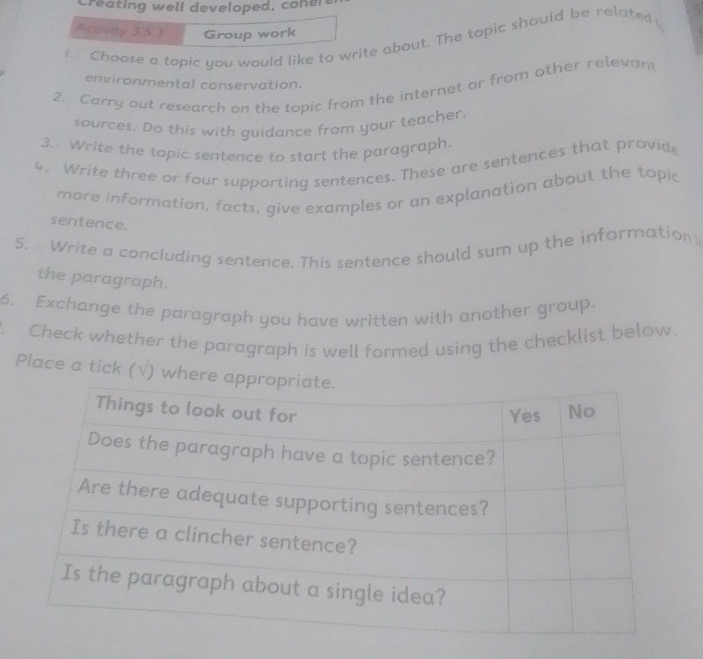 1. Choose a topic you would like to write | StudyX