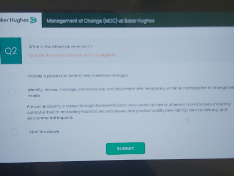 What is the objective of an MOC? Provide a | StudyX