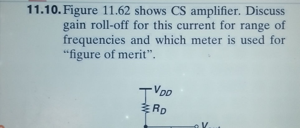 11.10. Figure 11.62 shows CS amplifier. | StudyX