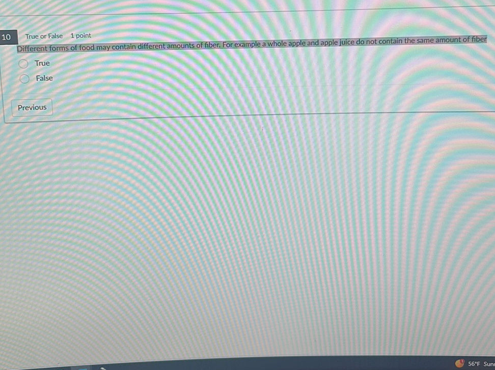 Different forms of food may contain | StudyX