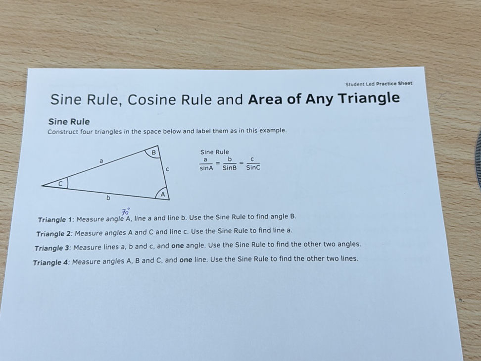 Sine Rule, Cosine Rule and Area of Any | StudyX