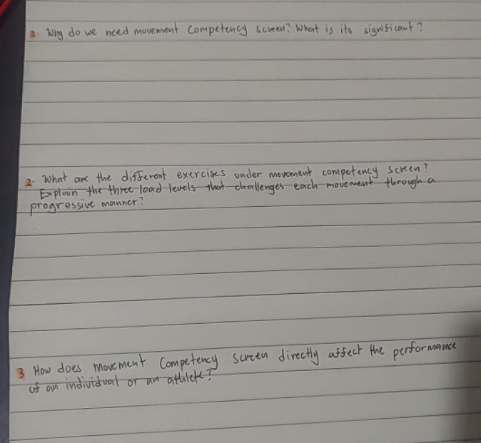 1. Why do we need movement Competency | StudyX