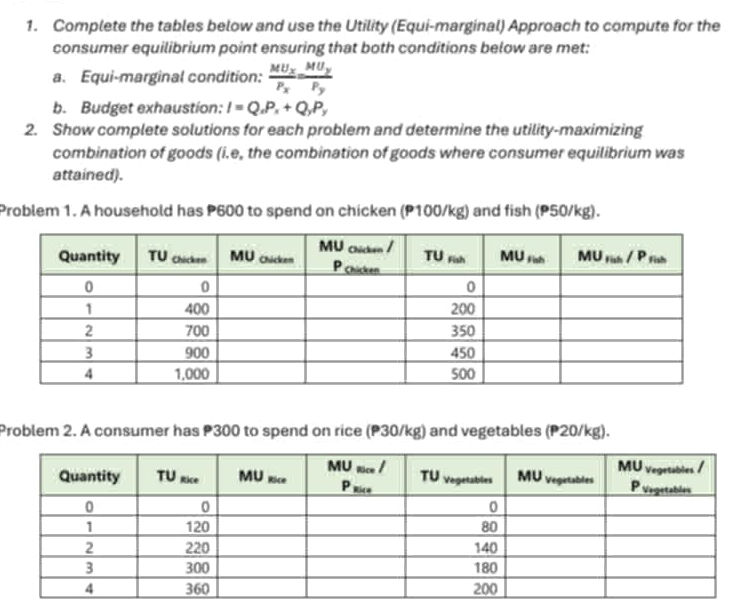 1. Complete the tables below and use the | StudyX