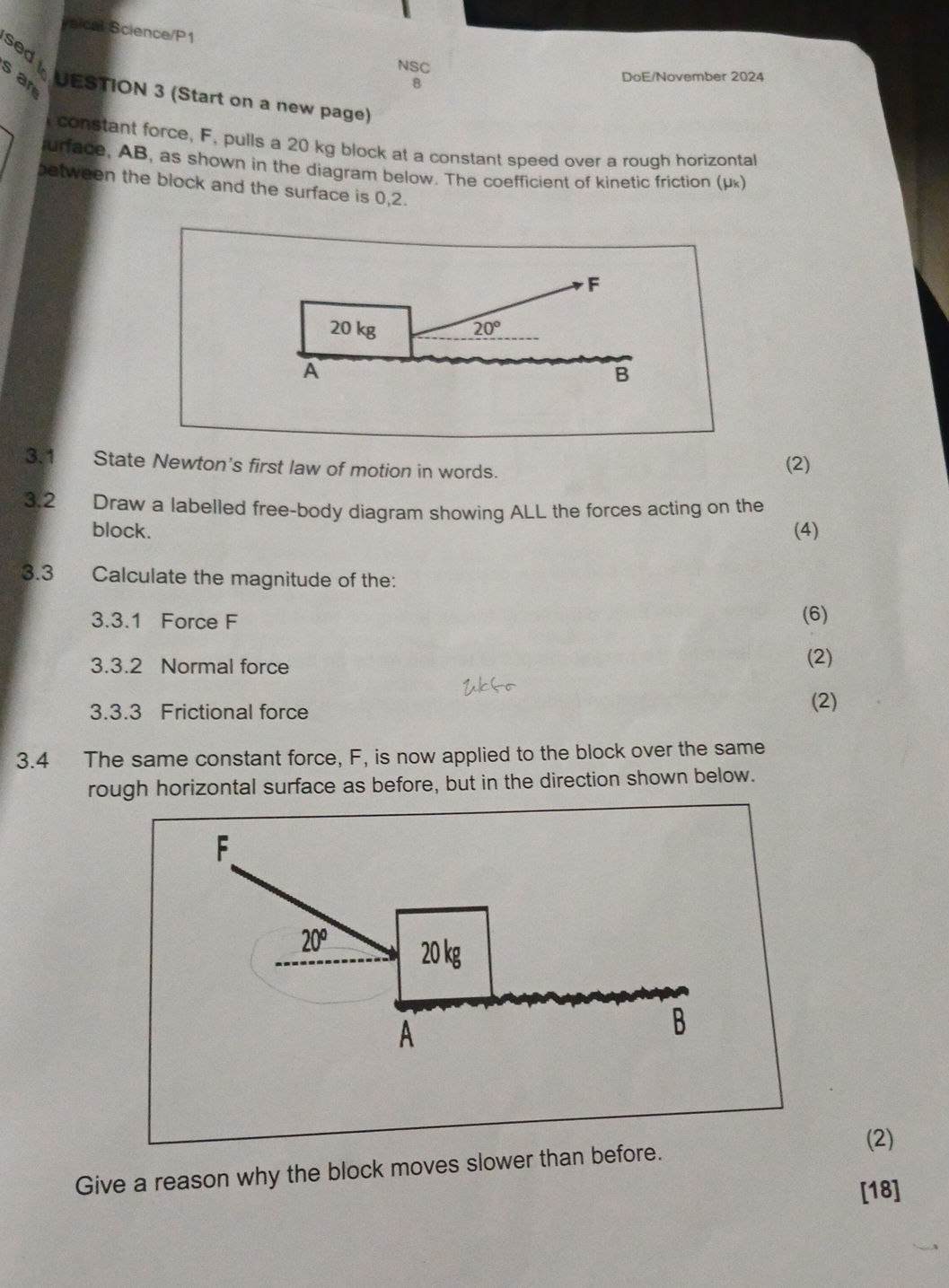 3. 1 State Newton's first law of motion in | StudyX