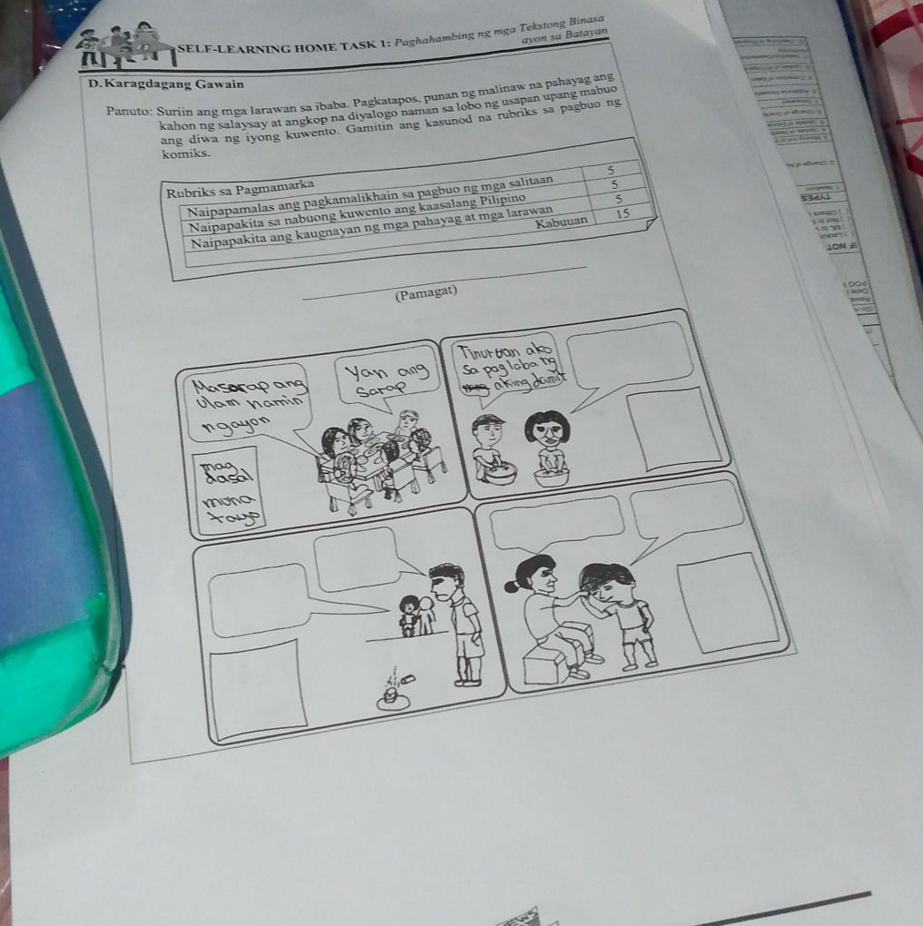 SELF-LEARNING HOME TASK 1: Paghahambing ng | StudyX