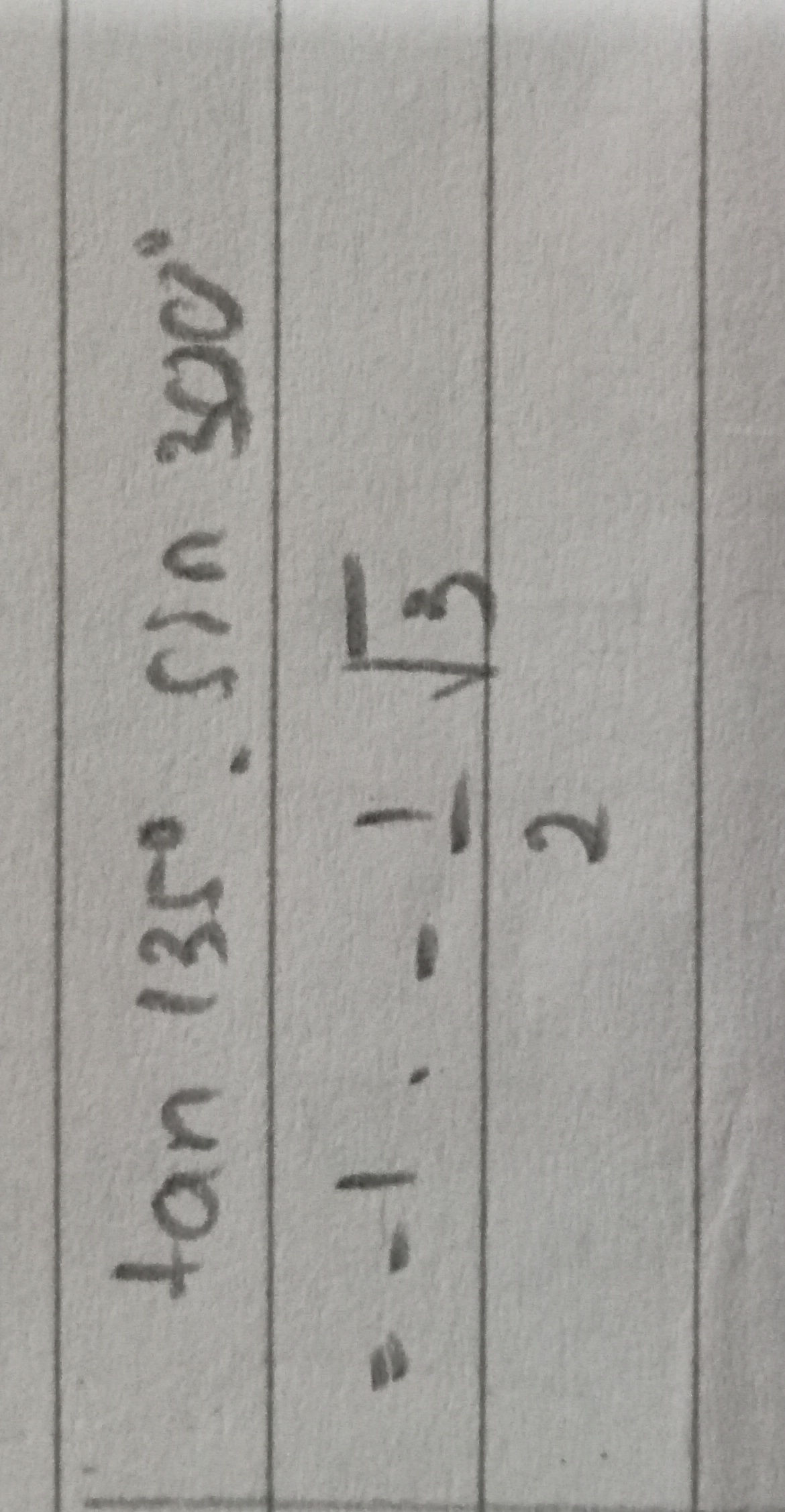 Calculate tan(135 degrees) | StudyX