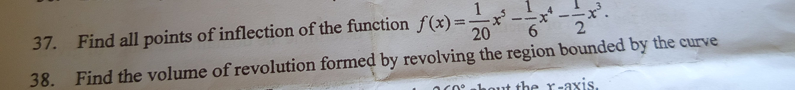 37. Find all points of inflection of the | StudyX