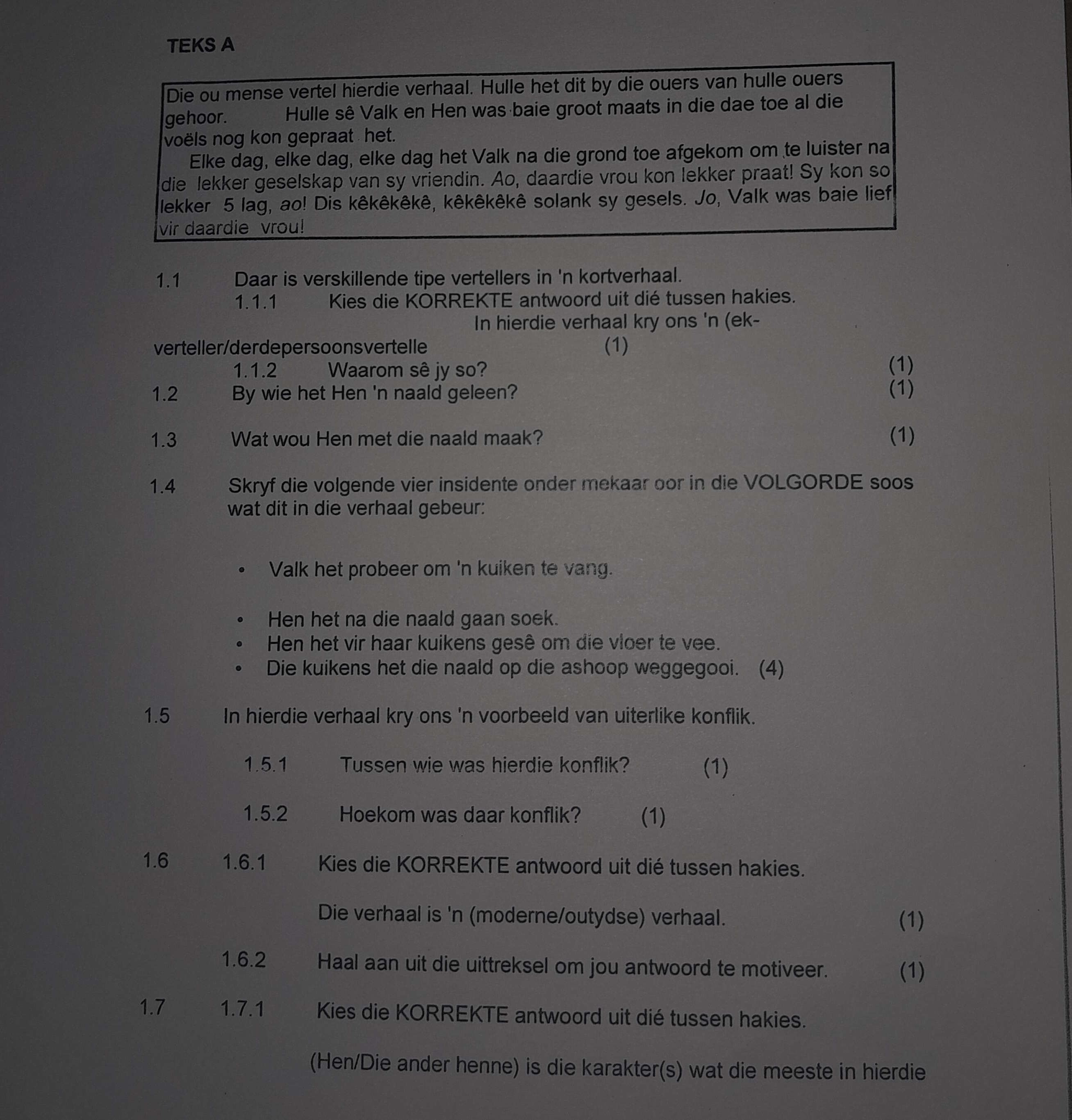 1.1 Daar is verskillende tipe vertellers in