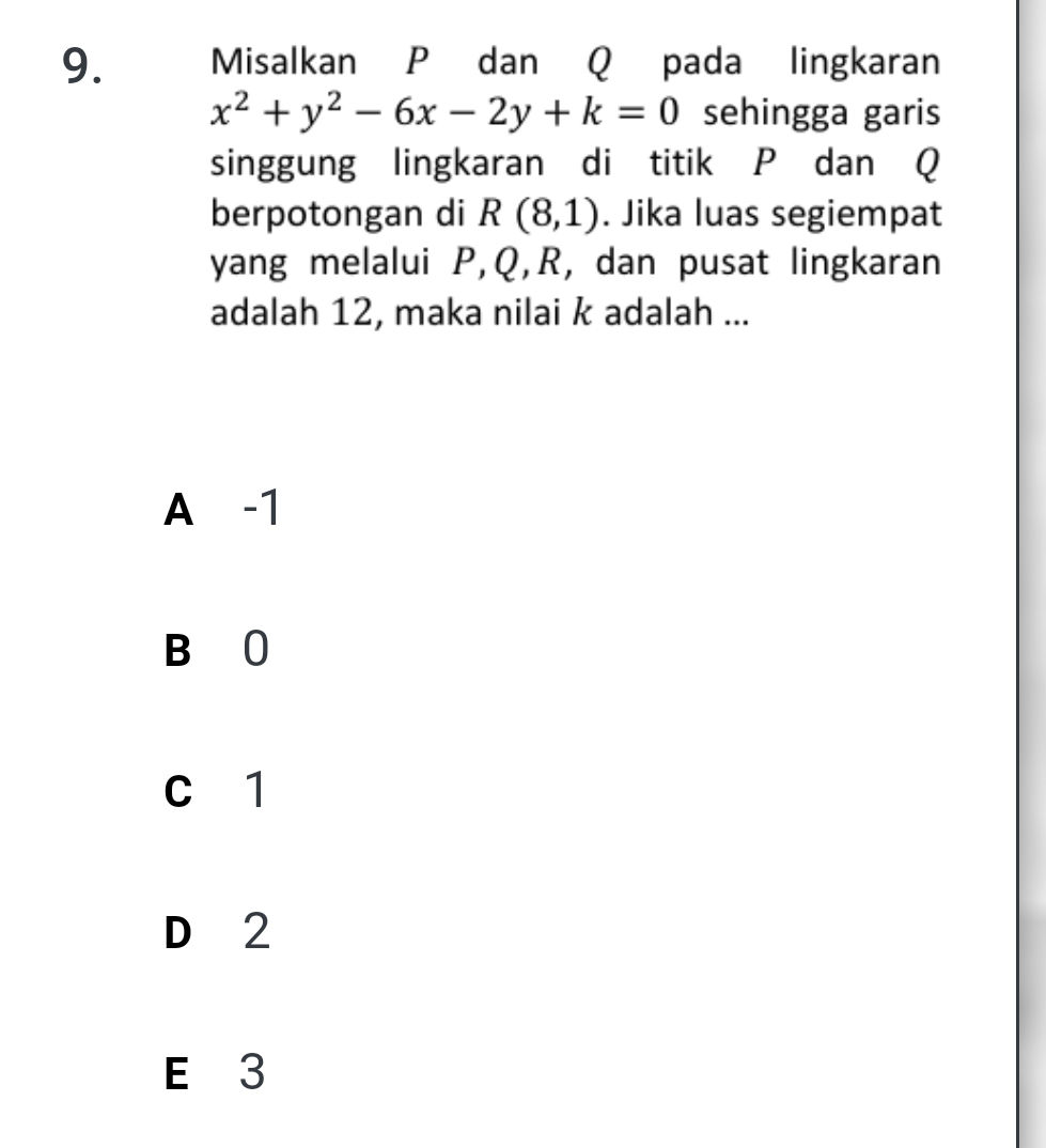 Misalkan P dan Q pada lingkaran $x^2 + y^2 - | StudyX