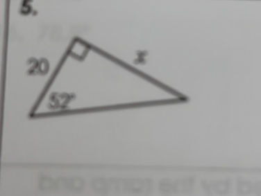 The image shows a right triangle with one | StudyX