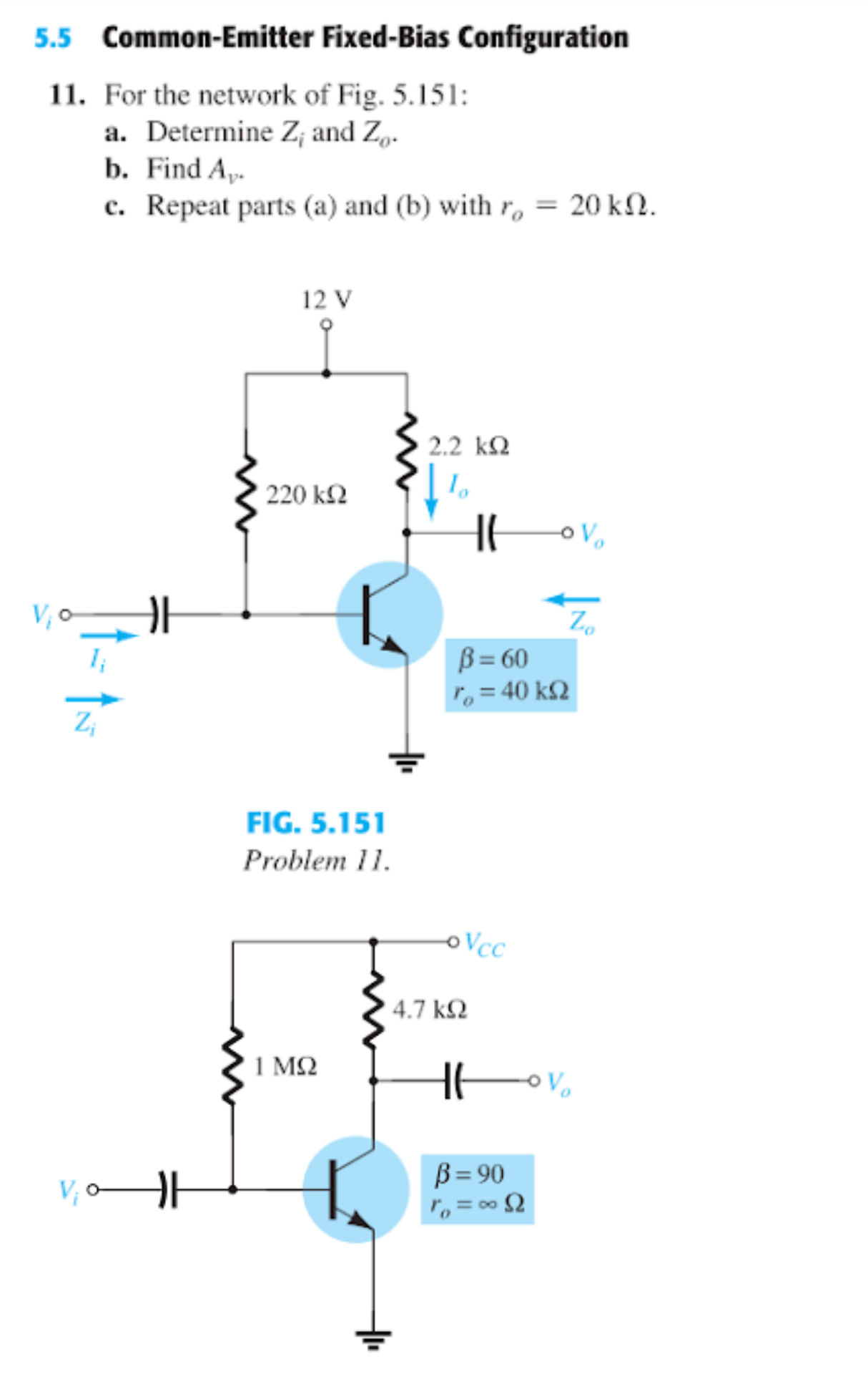 5.5 Common-Emitter Fixed-Bias Configuration | StudyX