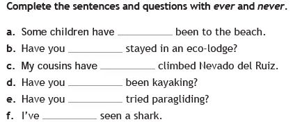 Complete the sentences and questions with | StudyX