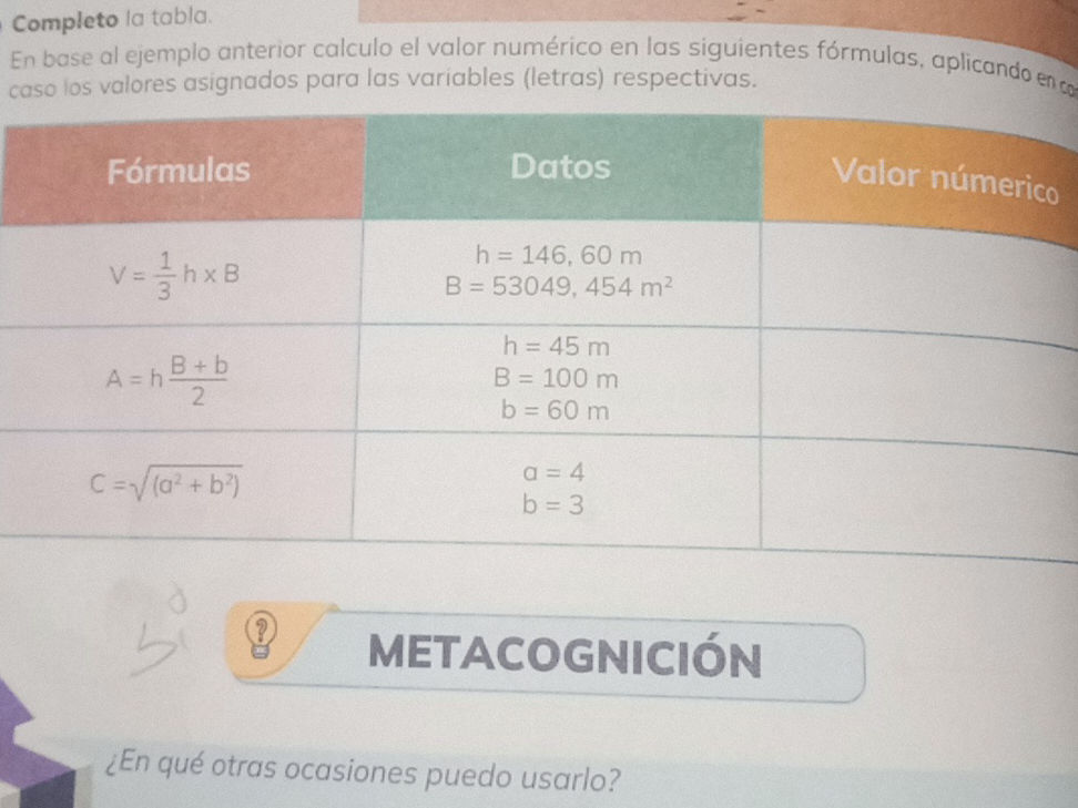 Complete the table. In the following | StudyX