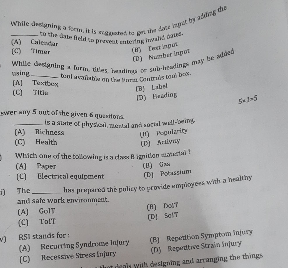 While designing a form, it is suggested to | StudyX