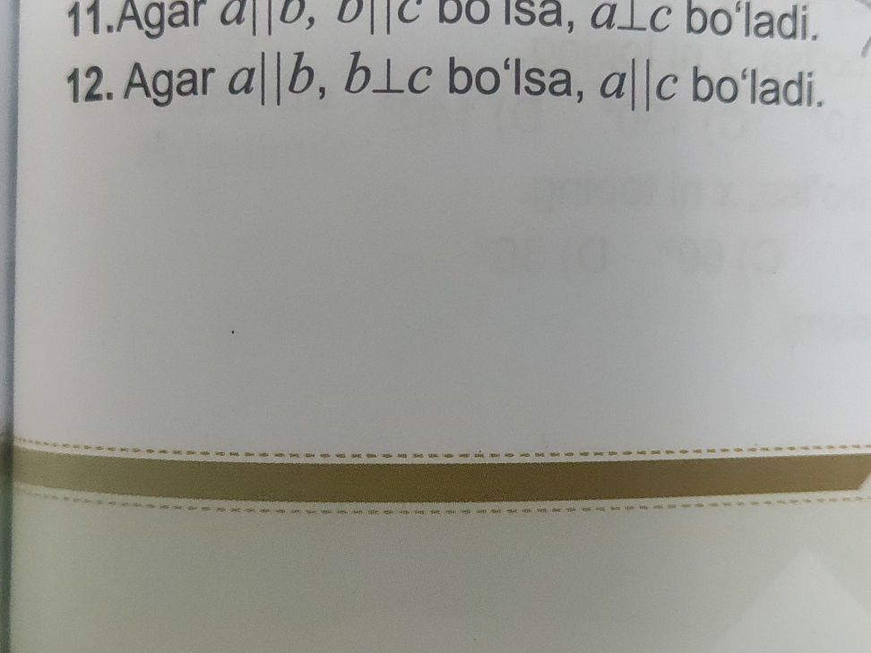 11. Agar $a b$, $b c$ bo'lsa, $a c$ | StudyX