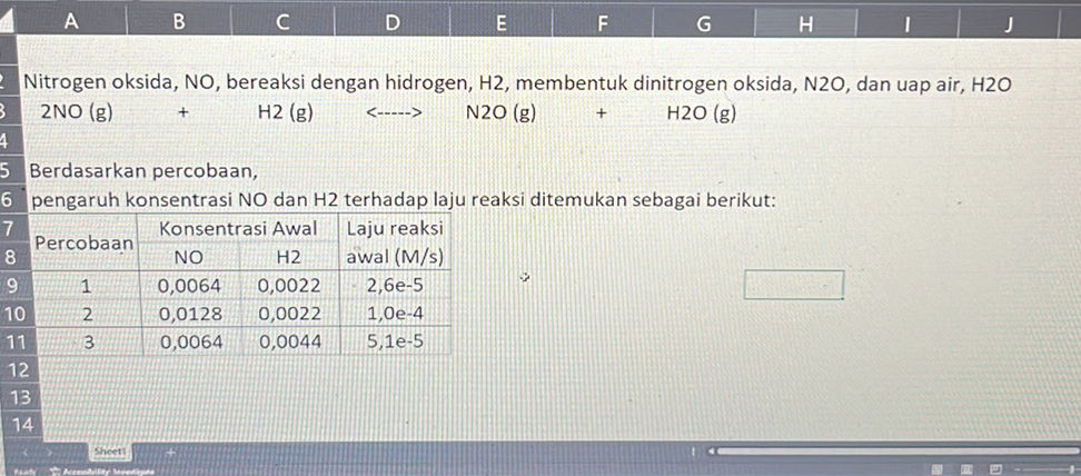 Nitrogen oksida, NO, bereaksi dengan | StudyX