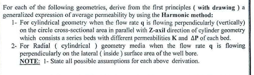 For each of the following geometries, derive | StudyX