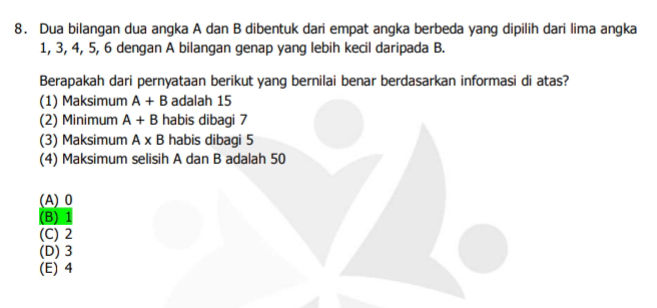 8. Dua bilangan dua angka A dan B dibentuk | StudyX