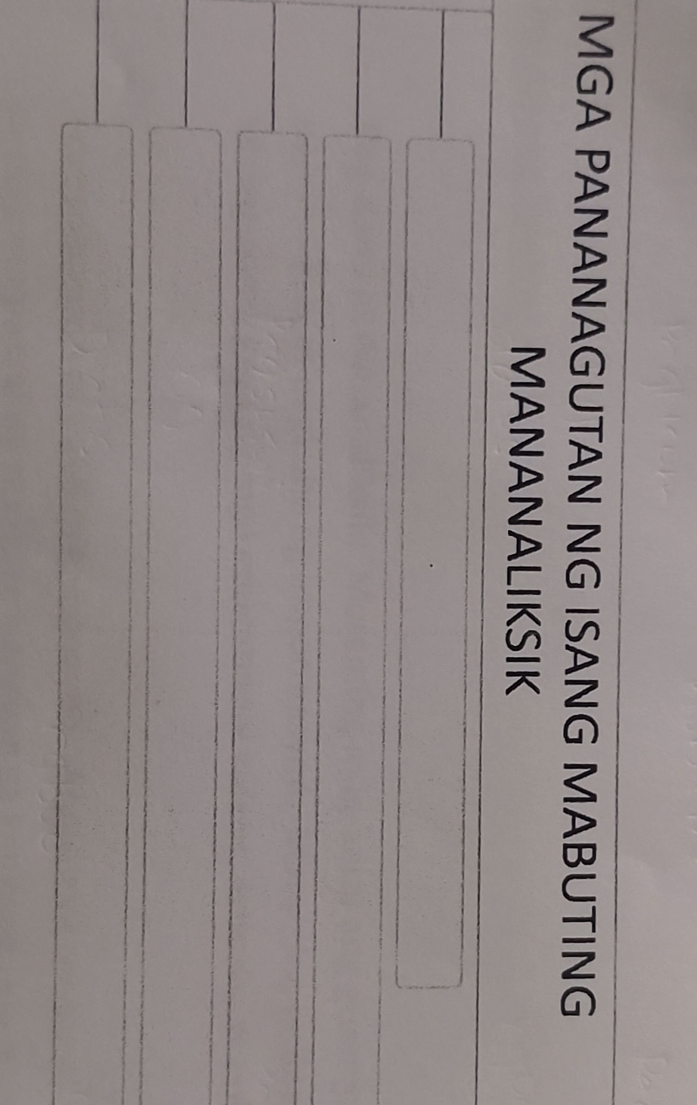 MGA PANANAGUTAN NG ISANG MABUTING | StudyX