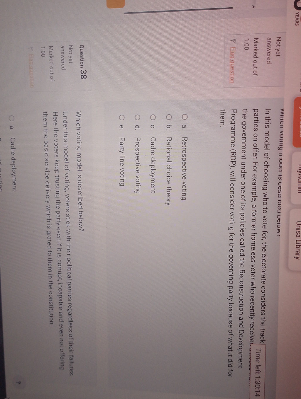 Which voting model is described below? | StudyX