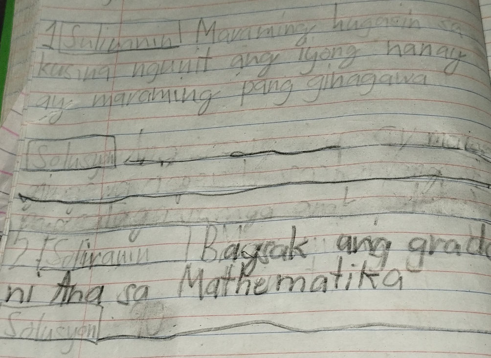 1 Suliranin! Maraming hugasin sa kusing | StudyX