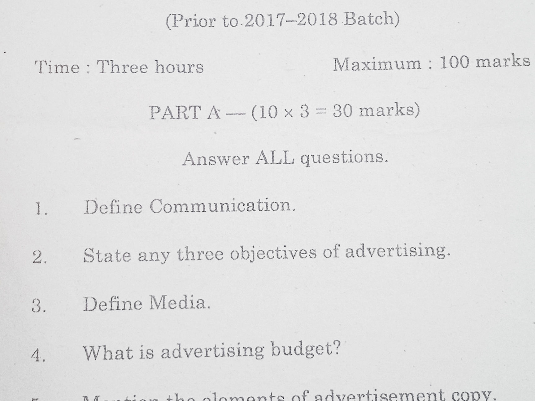 Define Communication. 2. State any three