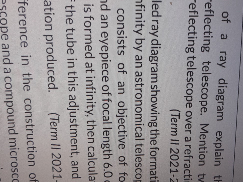 of a ray diagram explain th reflecting | StudyX