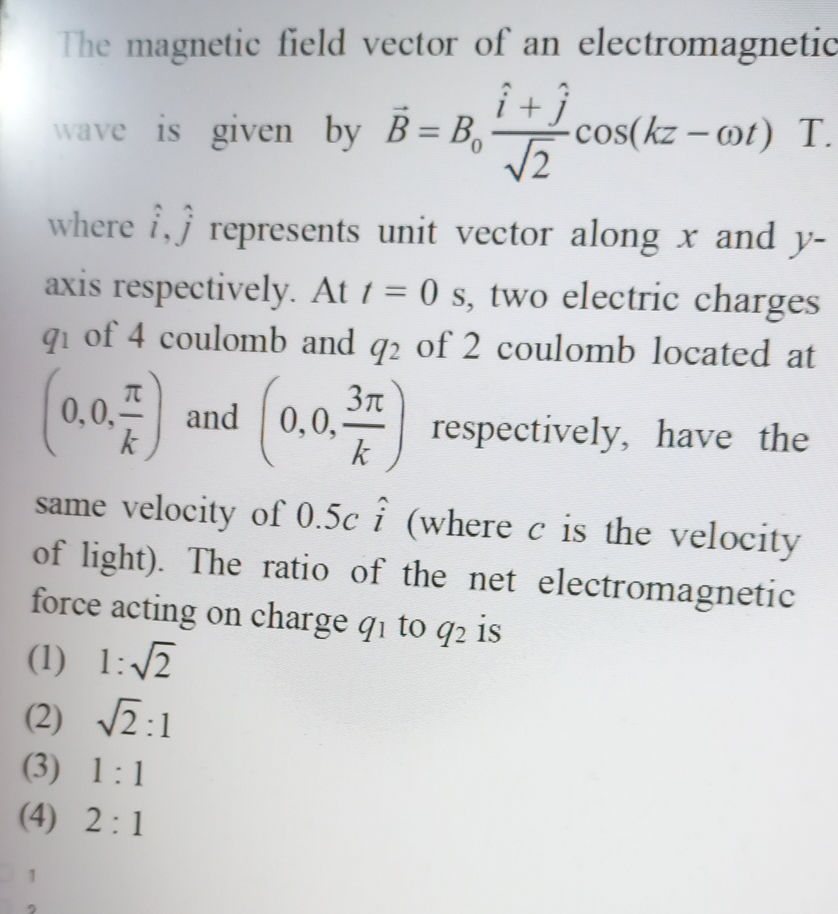 The magnetic field vector of an | StudyX