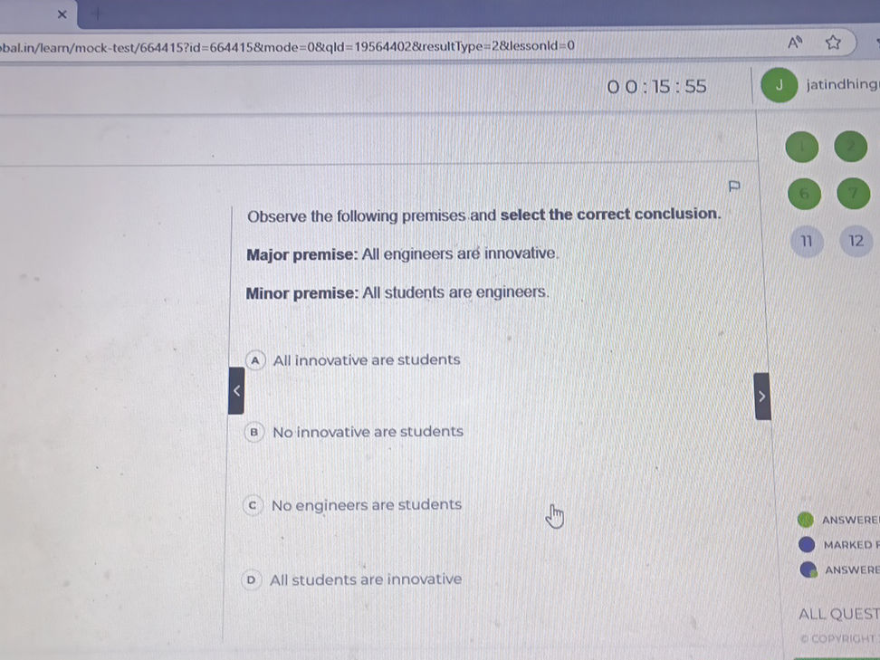 Observe the following premises and select | StudyX