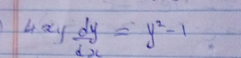 Solve Differential Equation: 4xy dy/dx = y^2 | StudyX