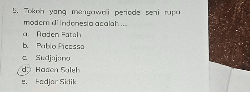 5. Tokoh yang mengawali periode seni rupa | StudyX