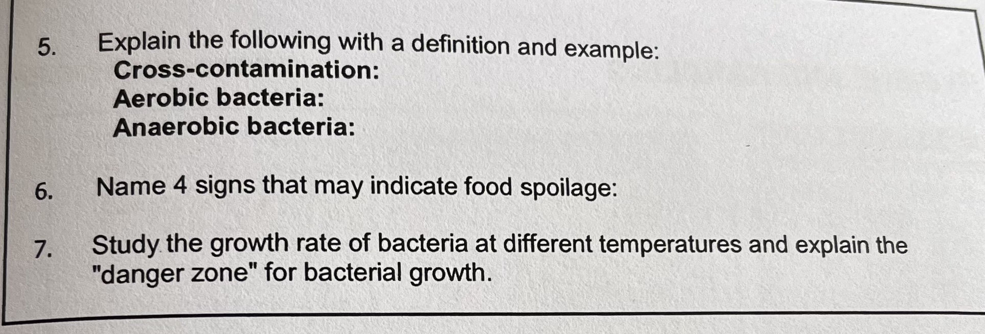 5. Explain the following with a definition | StudyX