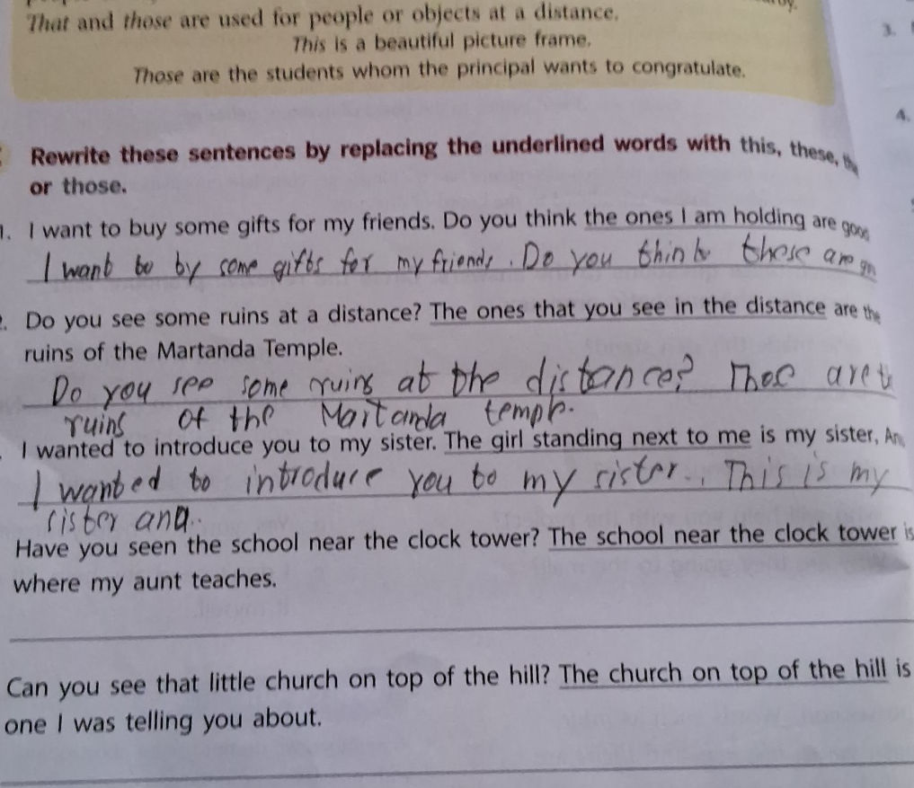 Rewrite these sentences by replacing the | StudyX