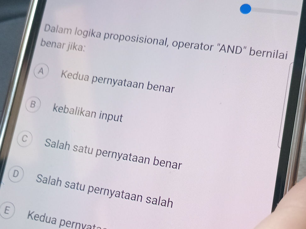 Dalam logika proposisional, operator "AND" | StudyX