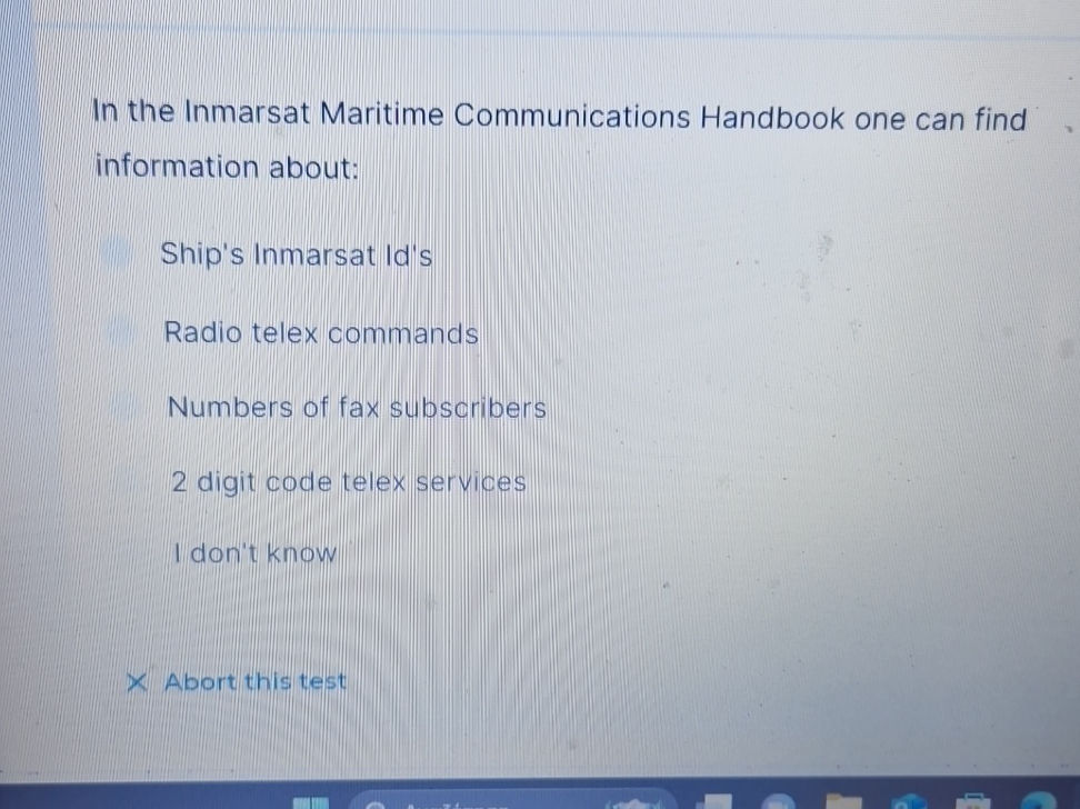 In the Inmarsat Maritime Communications | StudyX