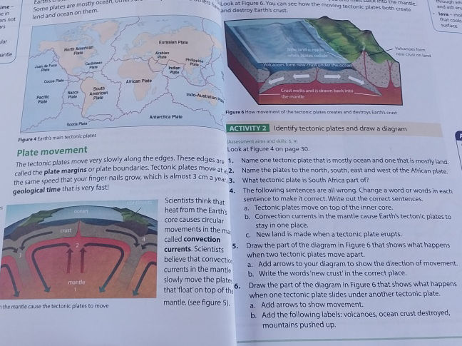 Name one tectonic plate that is mostly ocean